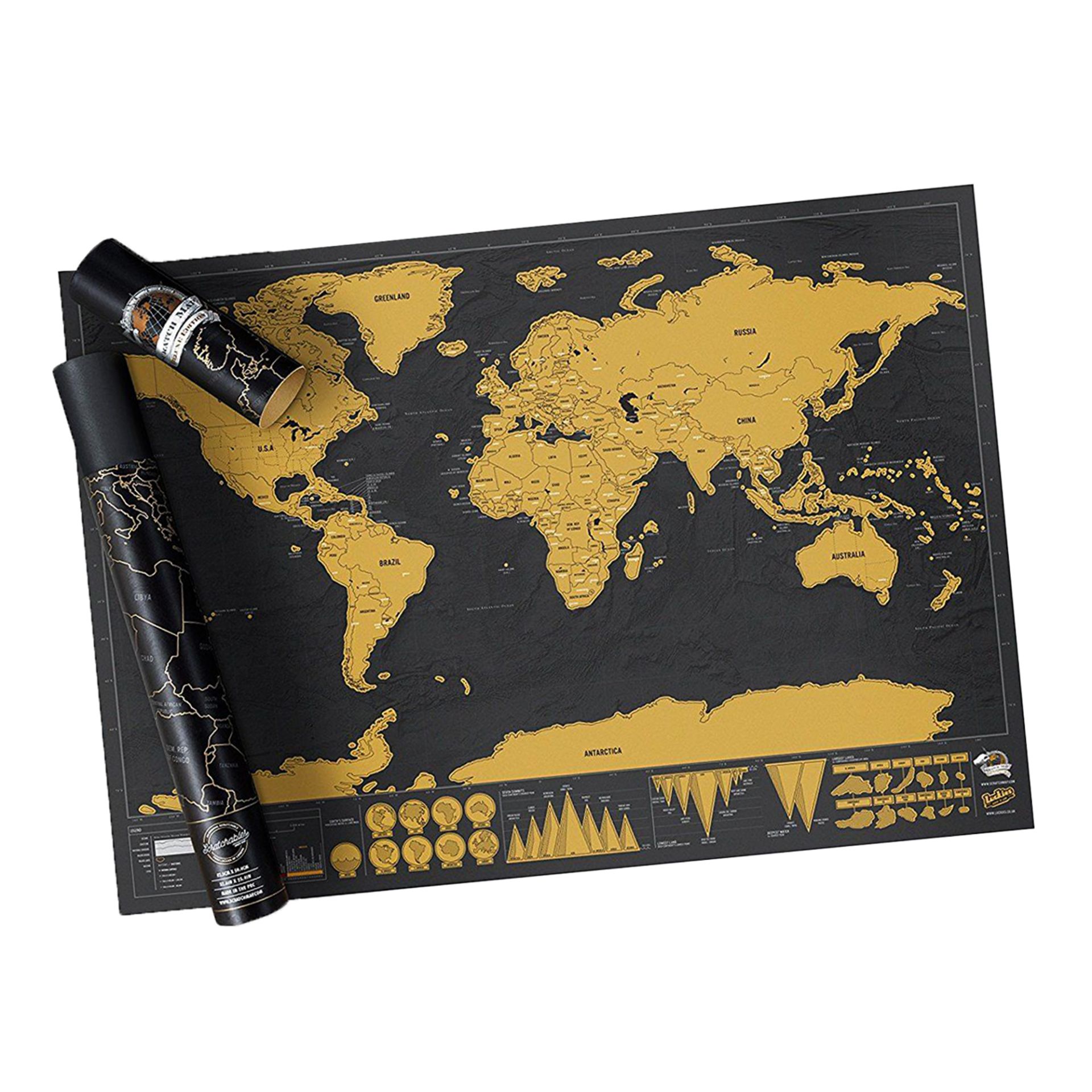 Scratch Map - Deluxe - für Globetrotter und Weltenbummler